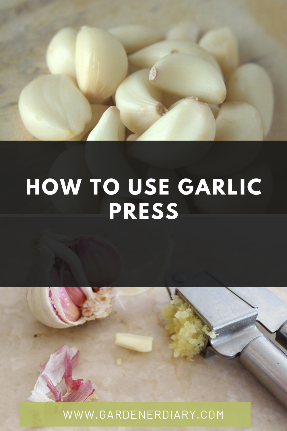 How to Use Garlic Press - Gardener's Diary